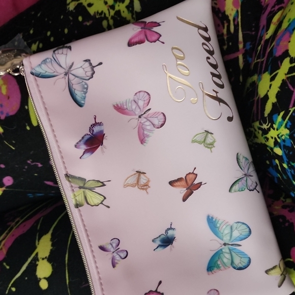 Too Faced | Makeup | Too Faced Pink Faux Leather Butterfly Cosmetic ...